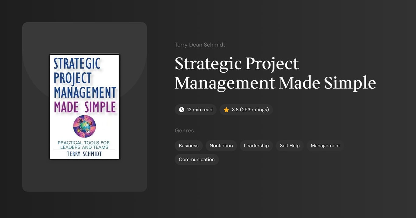 Strategic Project Management Made Simple Book Summary
