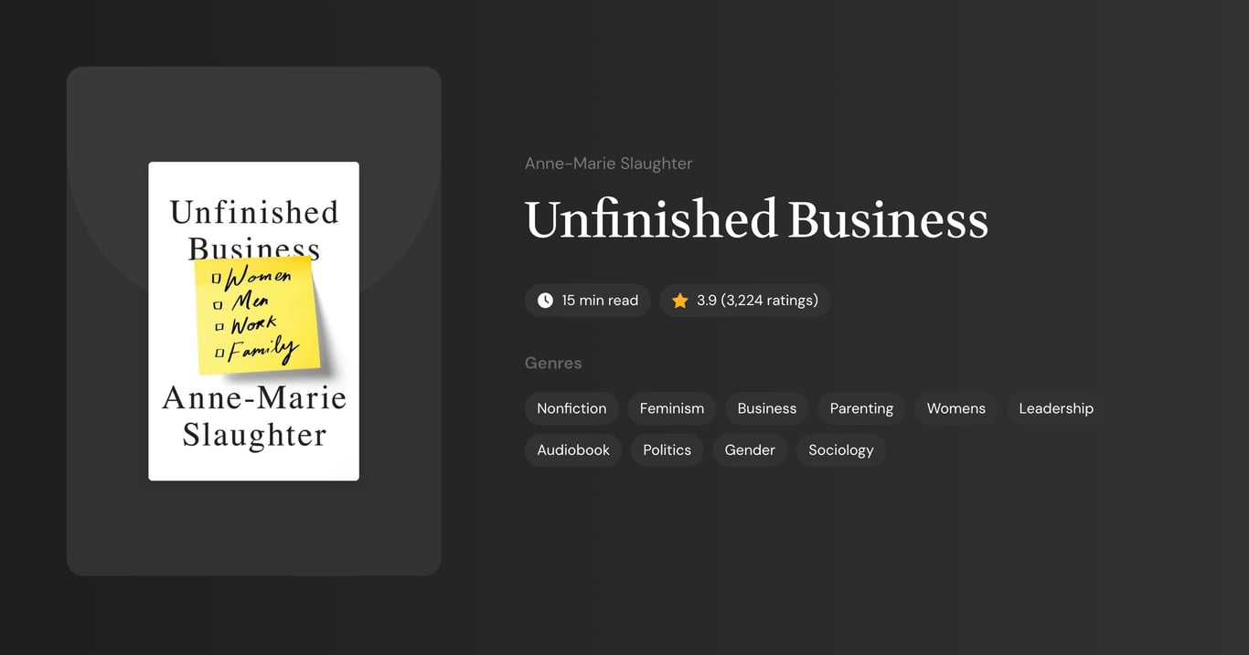 Unfinished Business Book Summary