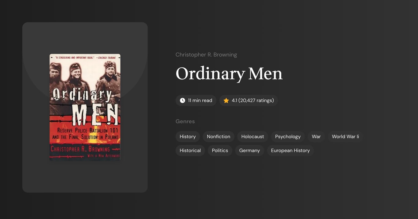 Ordinary Men Book Summary