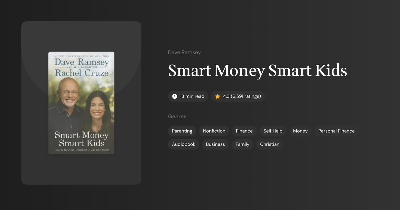 Smart Money Smart Kids Book Summary