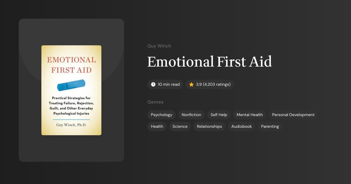 Emotional First Aid Book Summary