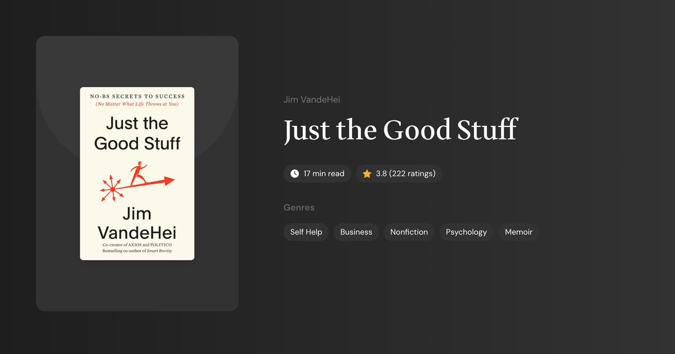 Just the Good Stuff Book Summary