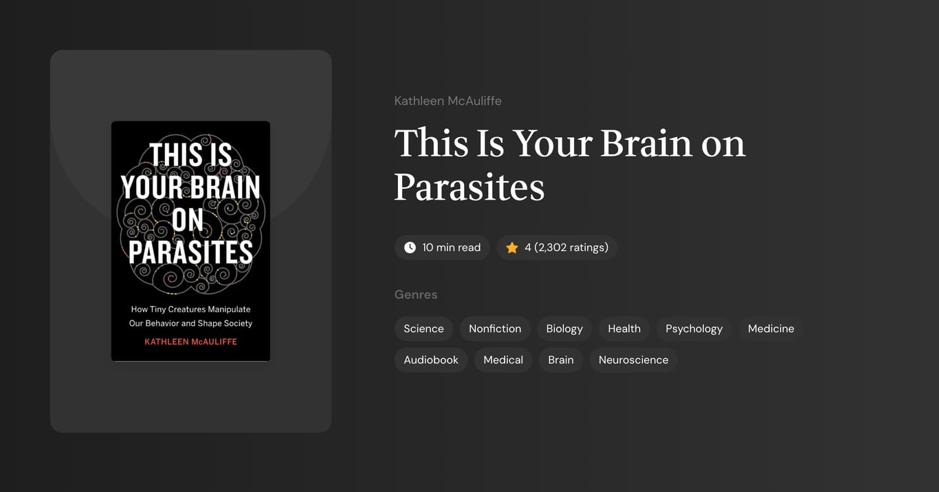 This Is Your Brain on Parasites Book Summary
