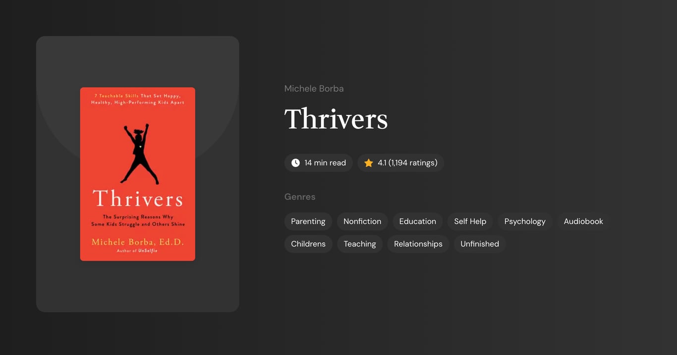 Thrivers Book Summary