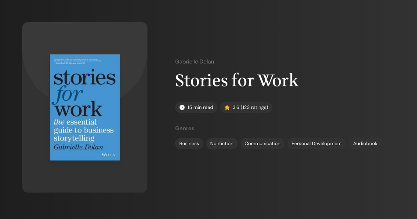 Stories for Work Book Summary