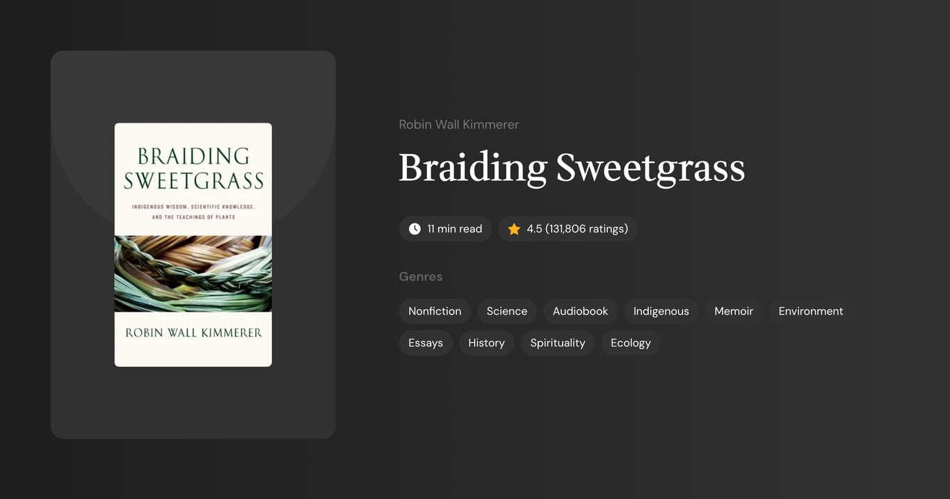 Braiding Sweetgrass Book Summary