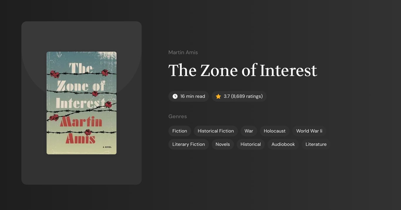 The Zone of Interest Book Summary