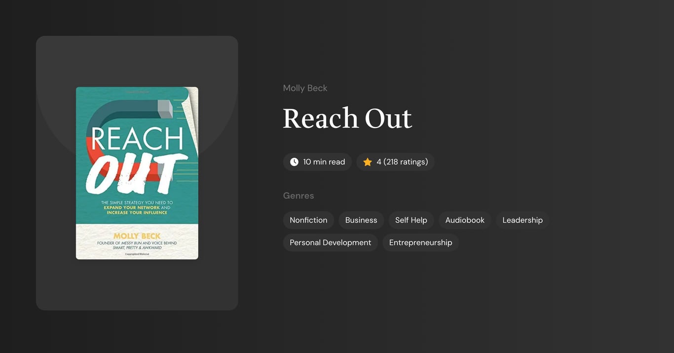 Reach Out Book Summary