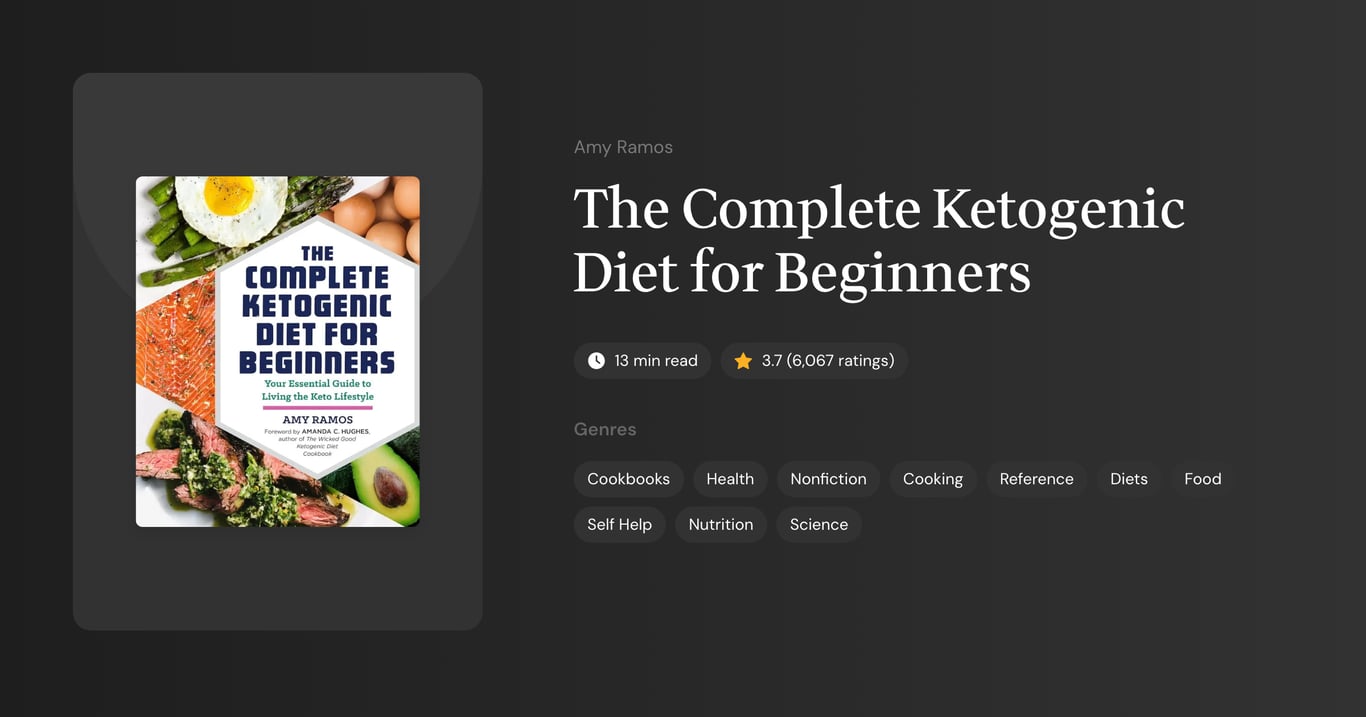 The Complete Ketogenic Diet for Beginners Book Summary