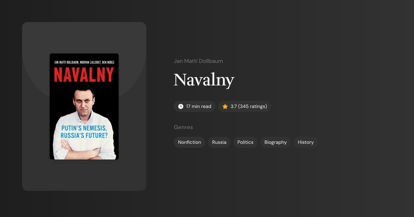 Navalny Book Summary