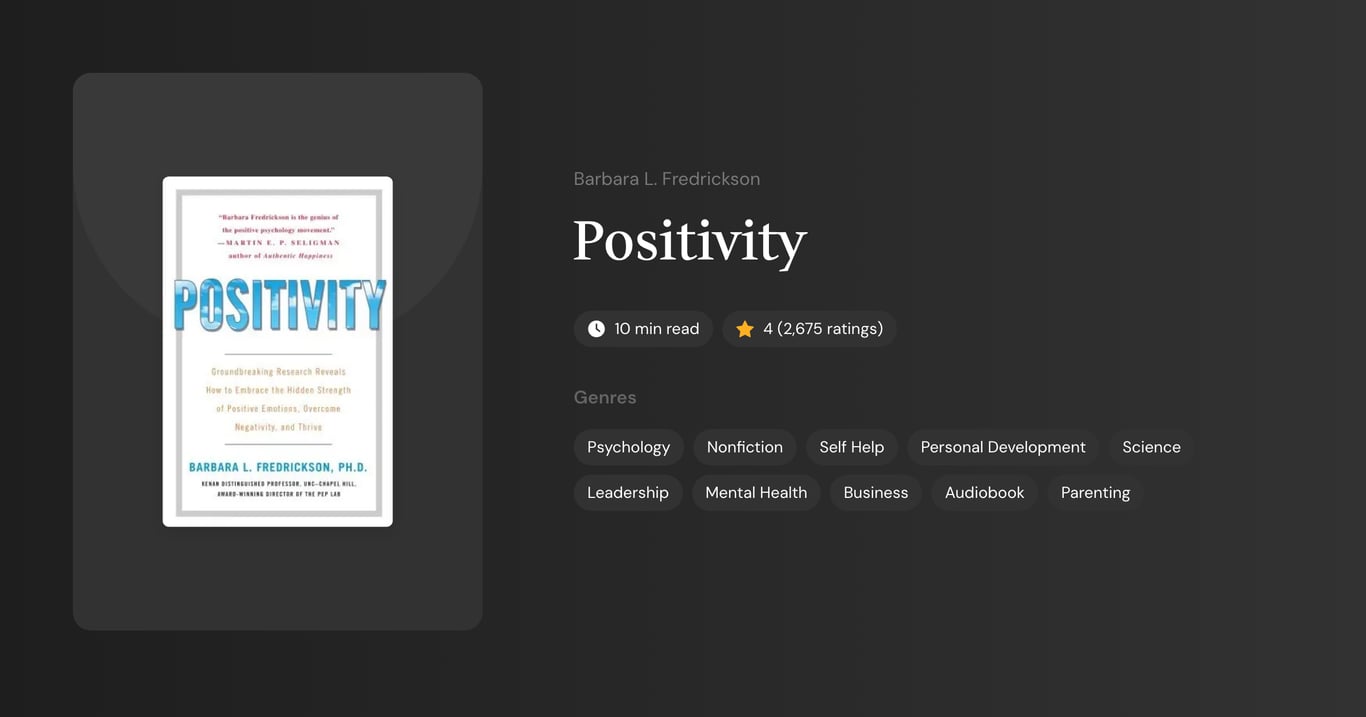 Positivity Book Summary