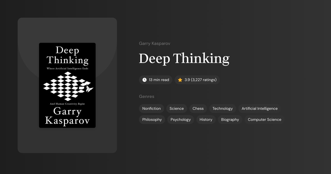 Deep Thinking Book Summary