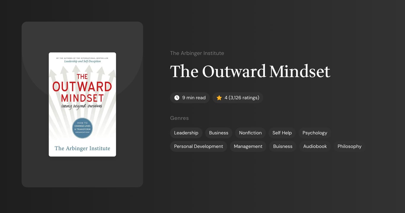 The Outward Mindset Book Summary