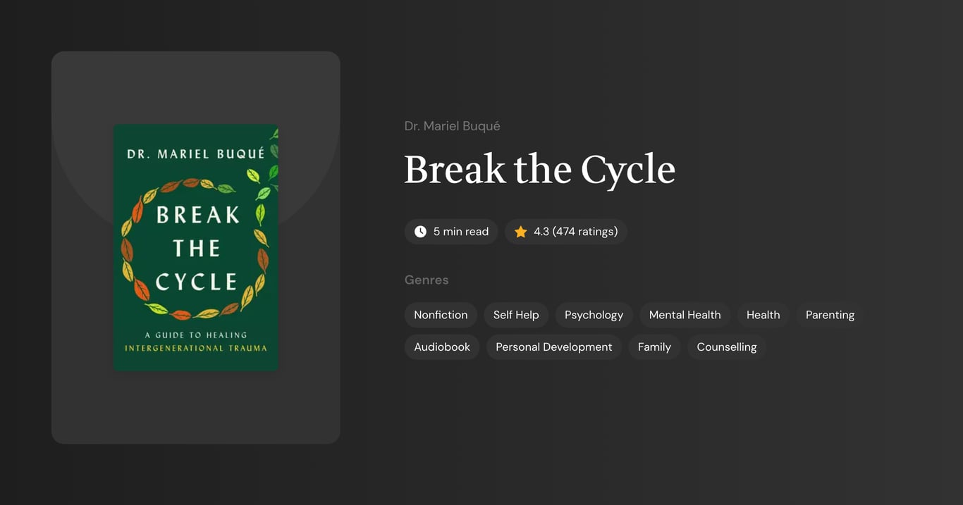 Break the Cycle Book Summary