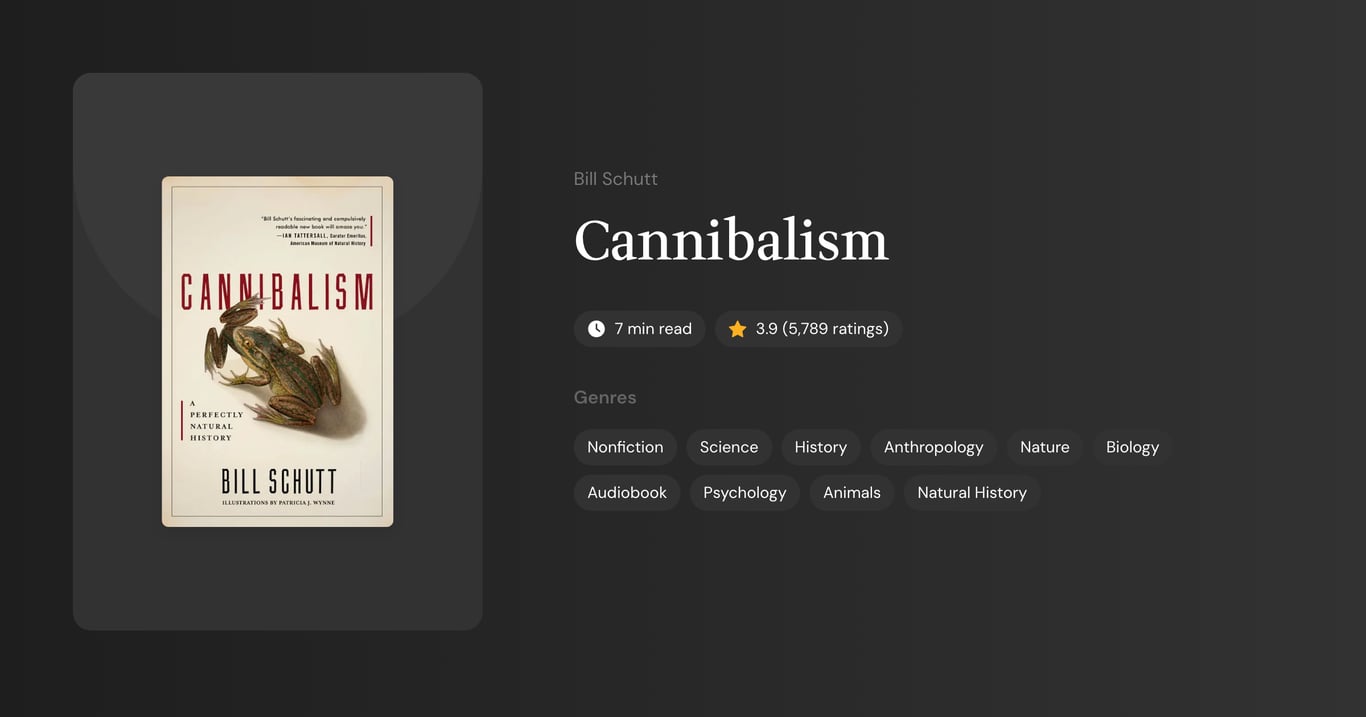 Cannibalism Book Summary