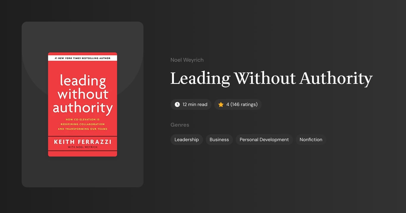 Leading Without Authority Book Summary