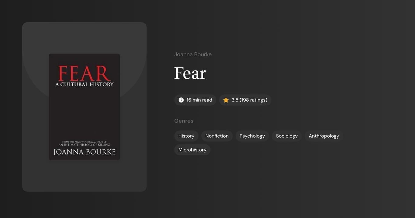 Fear Book Summary