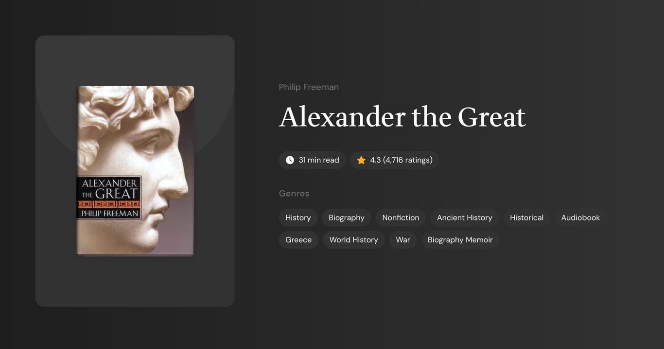 Alexander the Great Book Summary